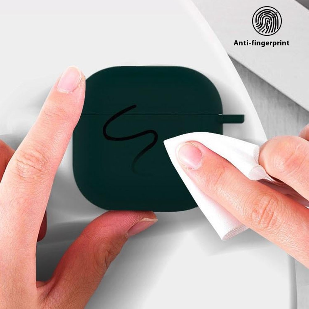 Silicone Case For AirPods 4 Wireless Earbud Organizer - Black - SA-1438